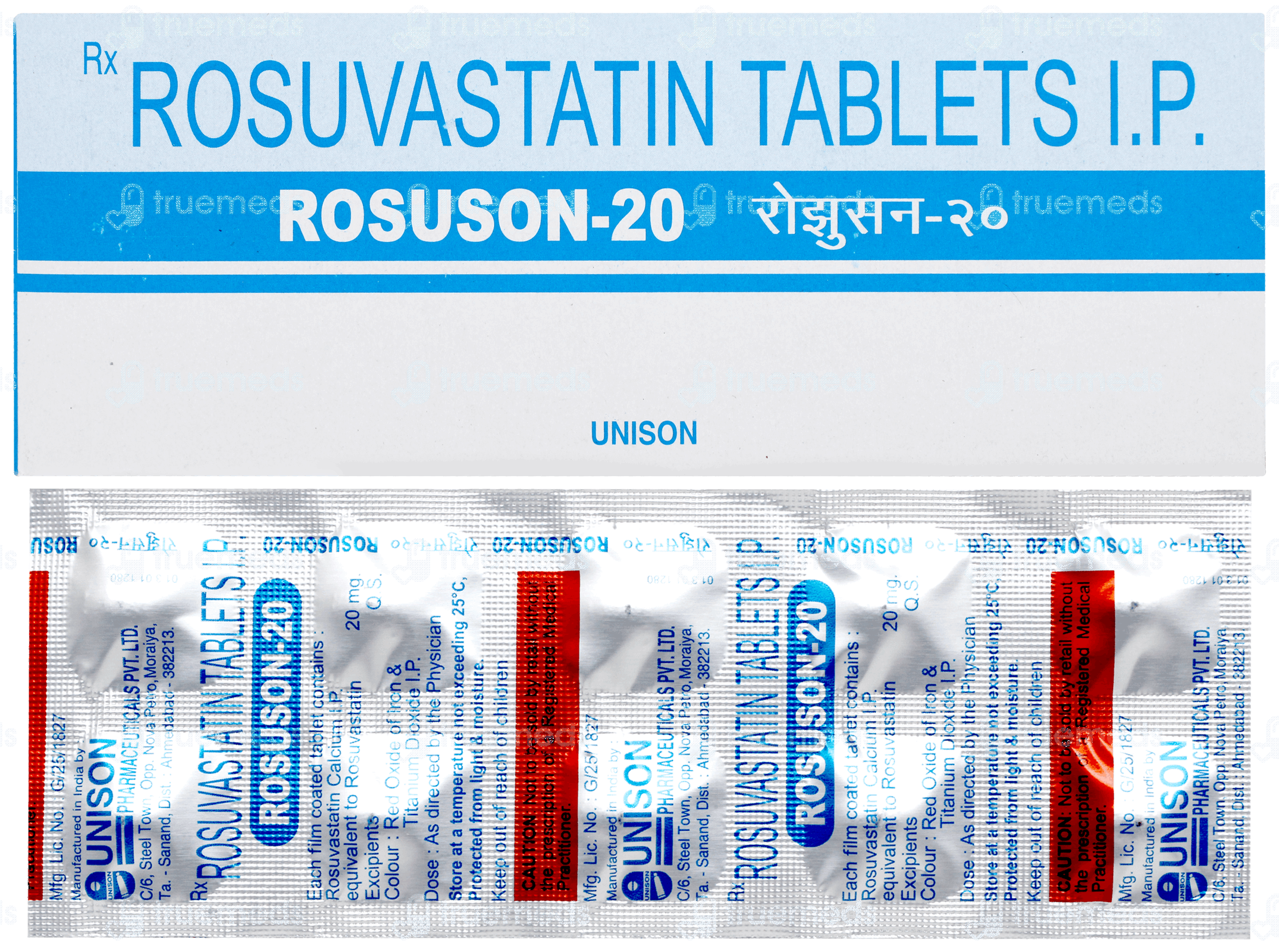 Rosuson 20 Tablet 10: Uses, Side Effects, Price & Substitutes