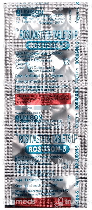 Rosuson 5 Tablet 10: Uses, Side Effects, Price & Substitutes