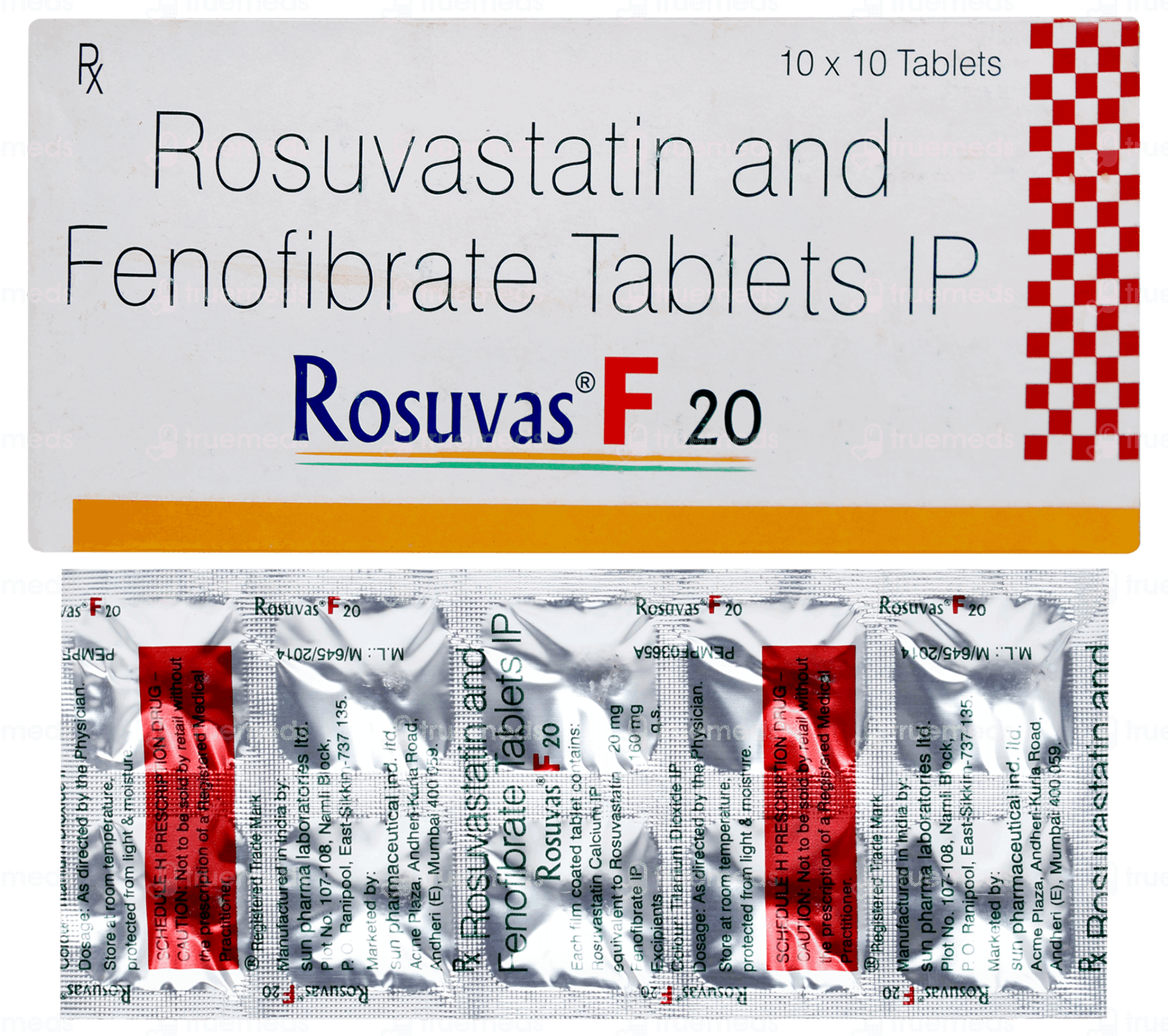 Rosuvas F 20 Tablet – Cholesterol & Triglycerides