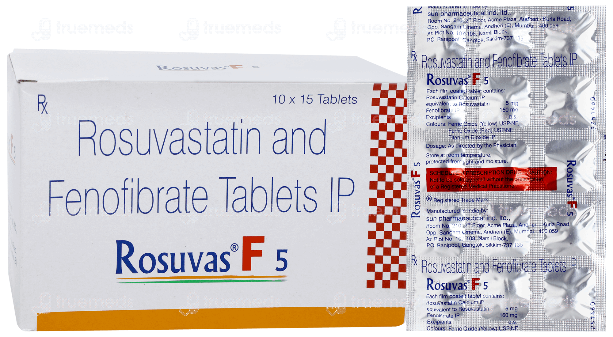 Rosuvas F 5 Tablet 15: Uses, Side Effects, Price & Substitutes