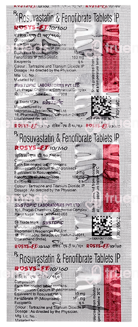 Rosys Ft 10/160 Tablet 10: Uses, Side Effects, Price & Substitutes