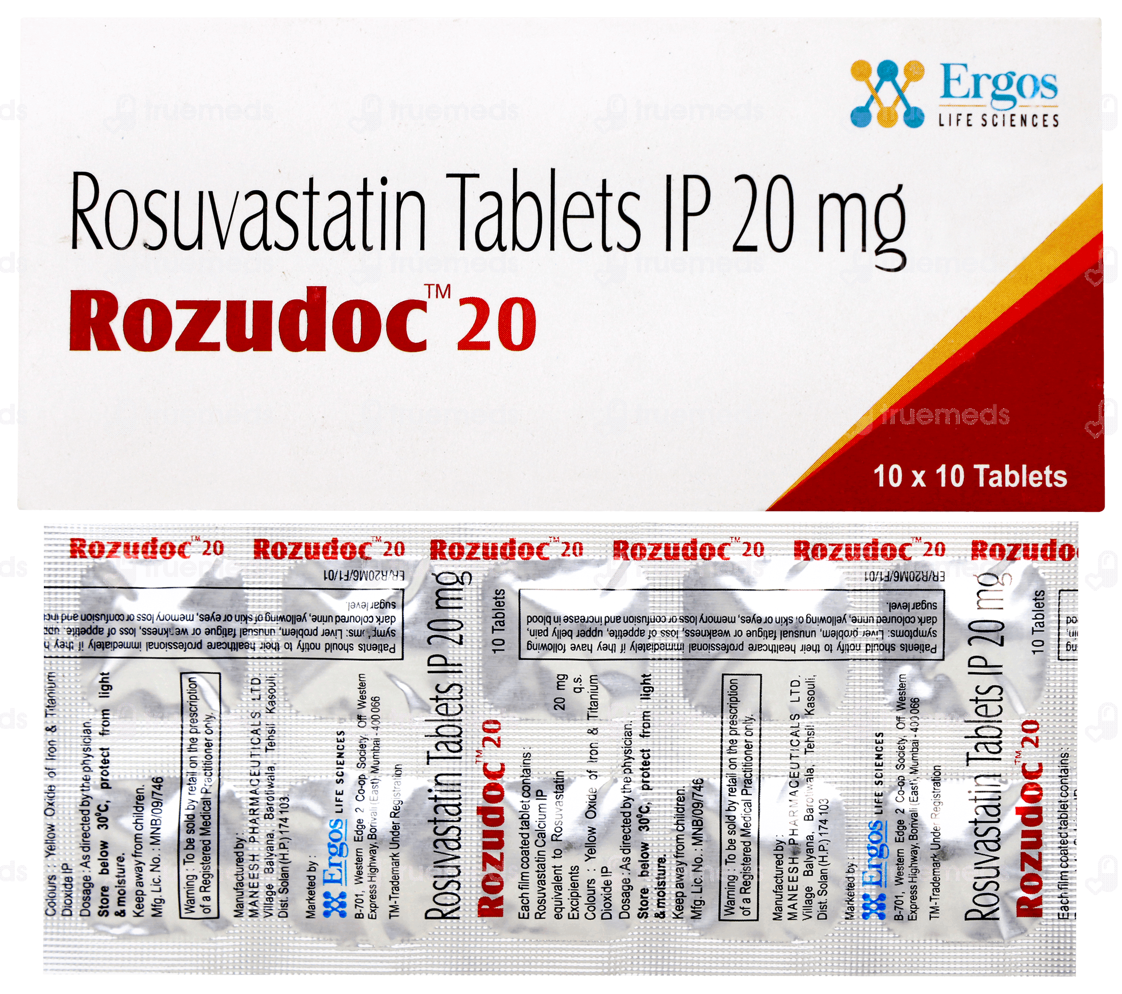 Rozudoc 20 Tablet 10: Uses, Side Effects, Price & Substitutes