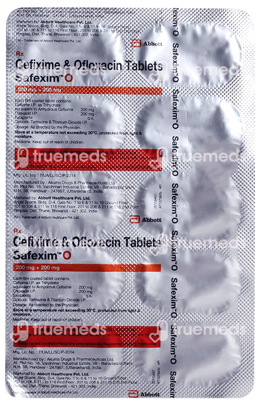 Safexim O Tablet – Bacterial Infection Treatment