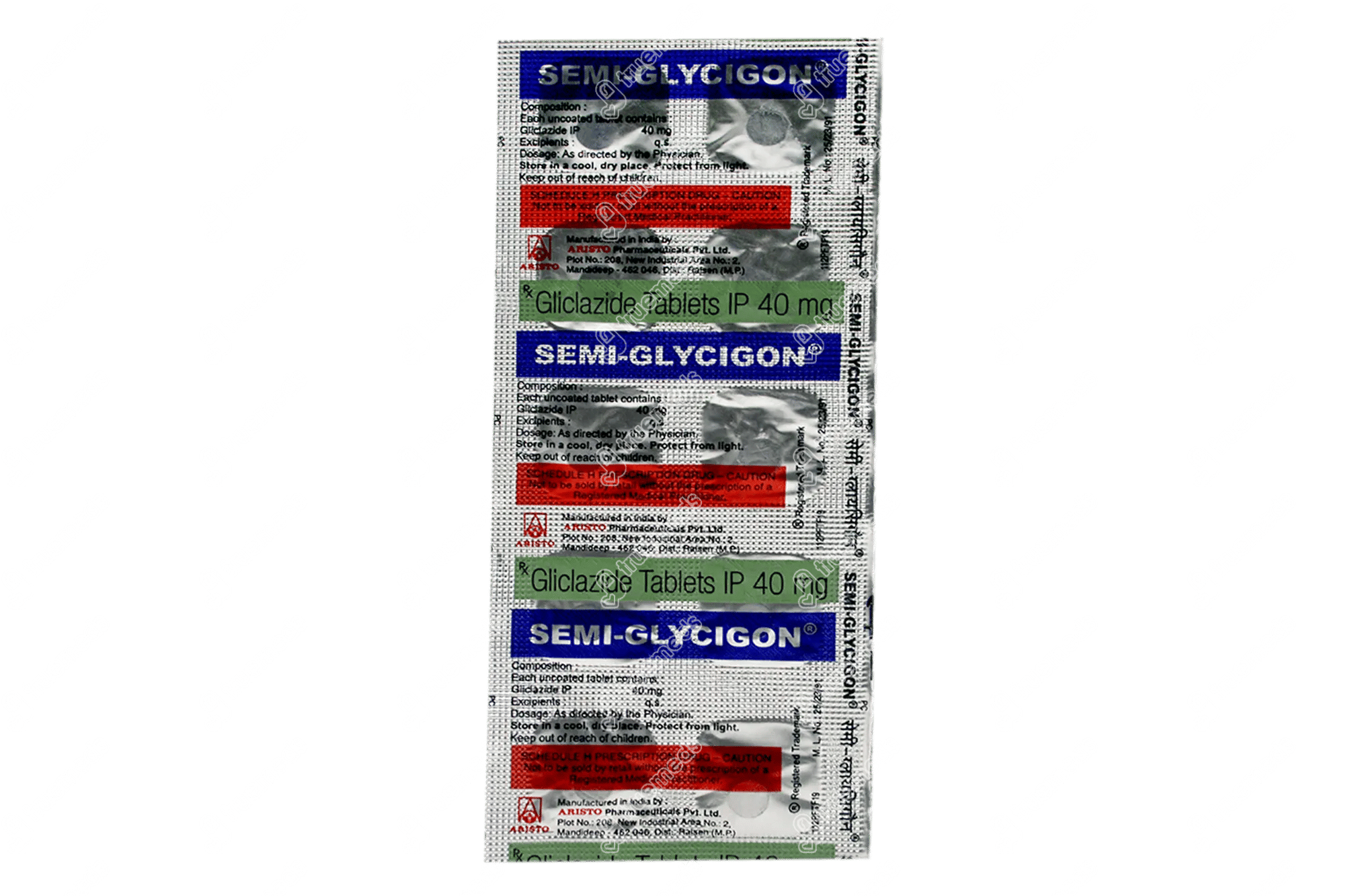 Semi Glycigon 40 MG | Order Semi Glycigon 40 MG Tablet Online at Truemeds