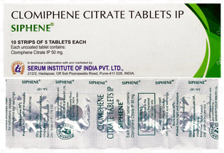 Siphene 50 Mg Tablet 5 - Uses, Side Effects, Dosage, Price | Truemeds