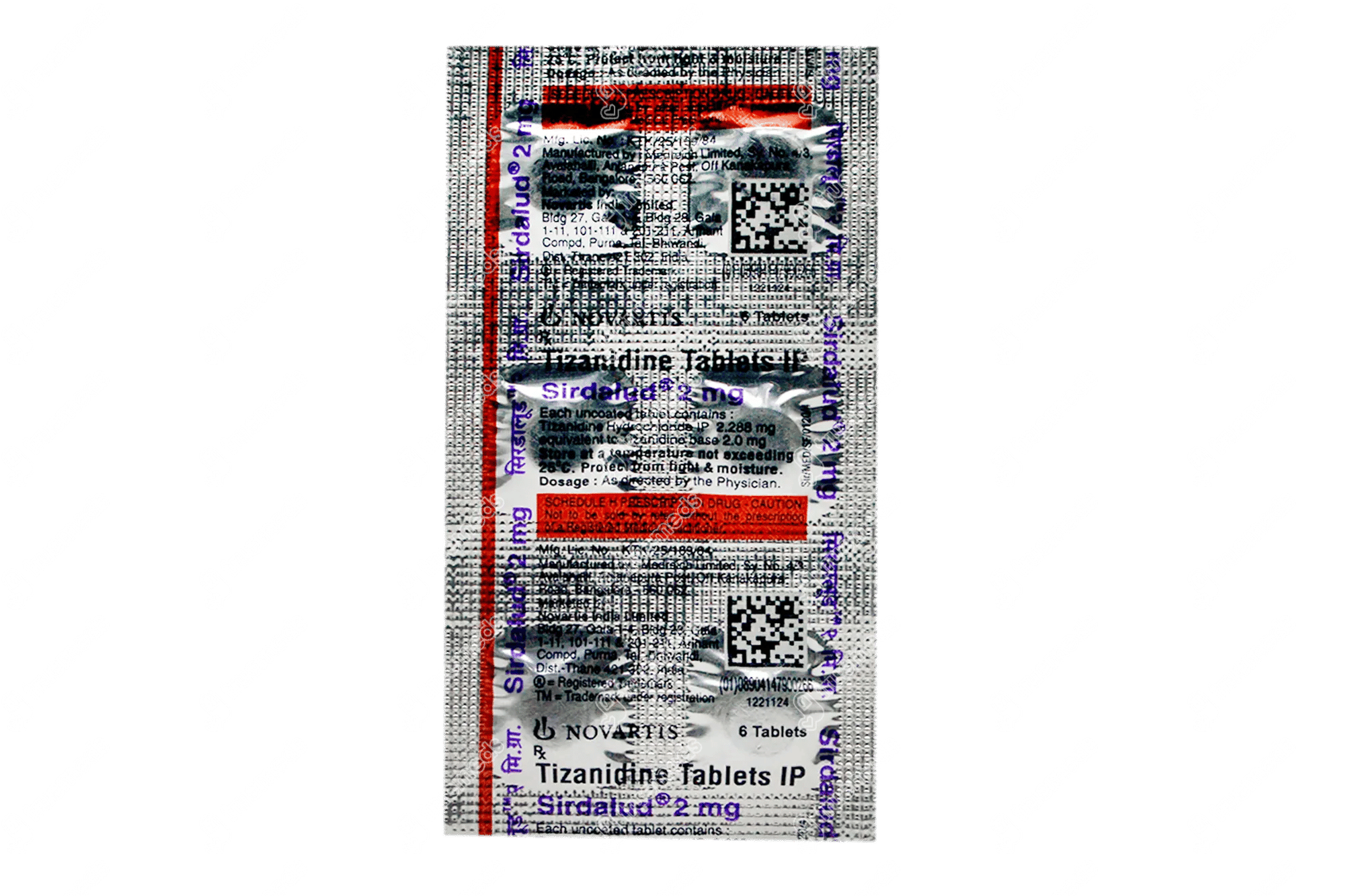 Sirdalud 2 Mg Tablet 6 - Uses, Side Effects, Dosage, Price | Truemeds