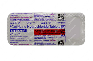 Sizon 10 Mg Tablet 10 - Uses, Side Effects, Dosage, Price | Truemeds