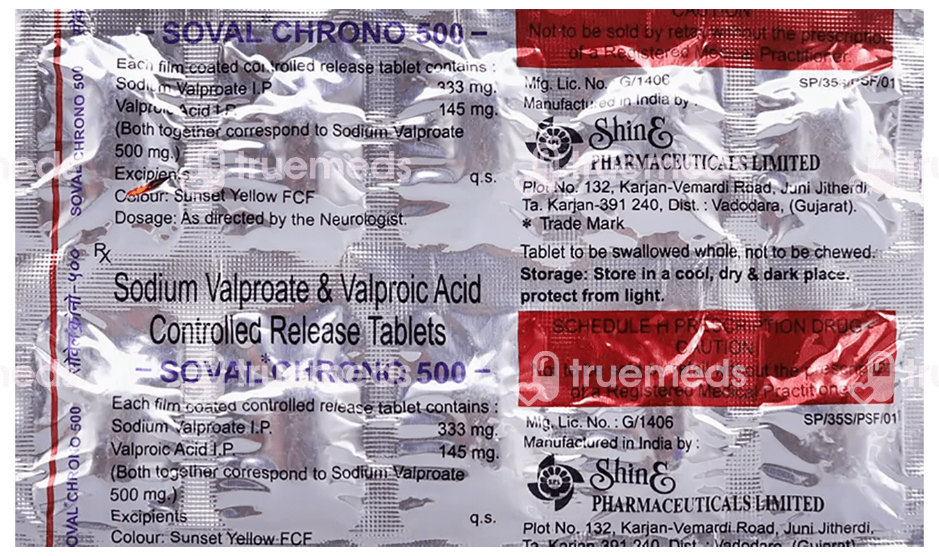 Soval Chrono 500 Tablet 10: Uses, Side Effects, Price & Substitutes