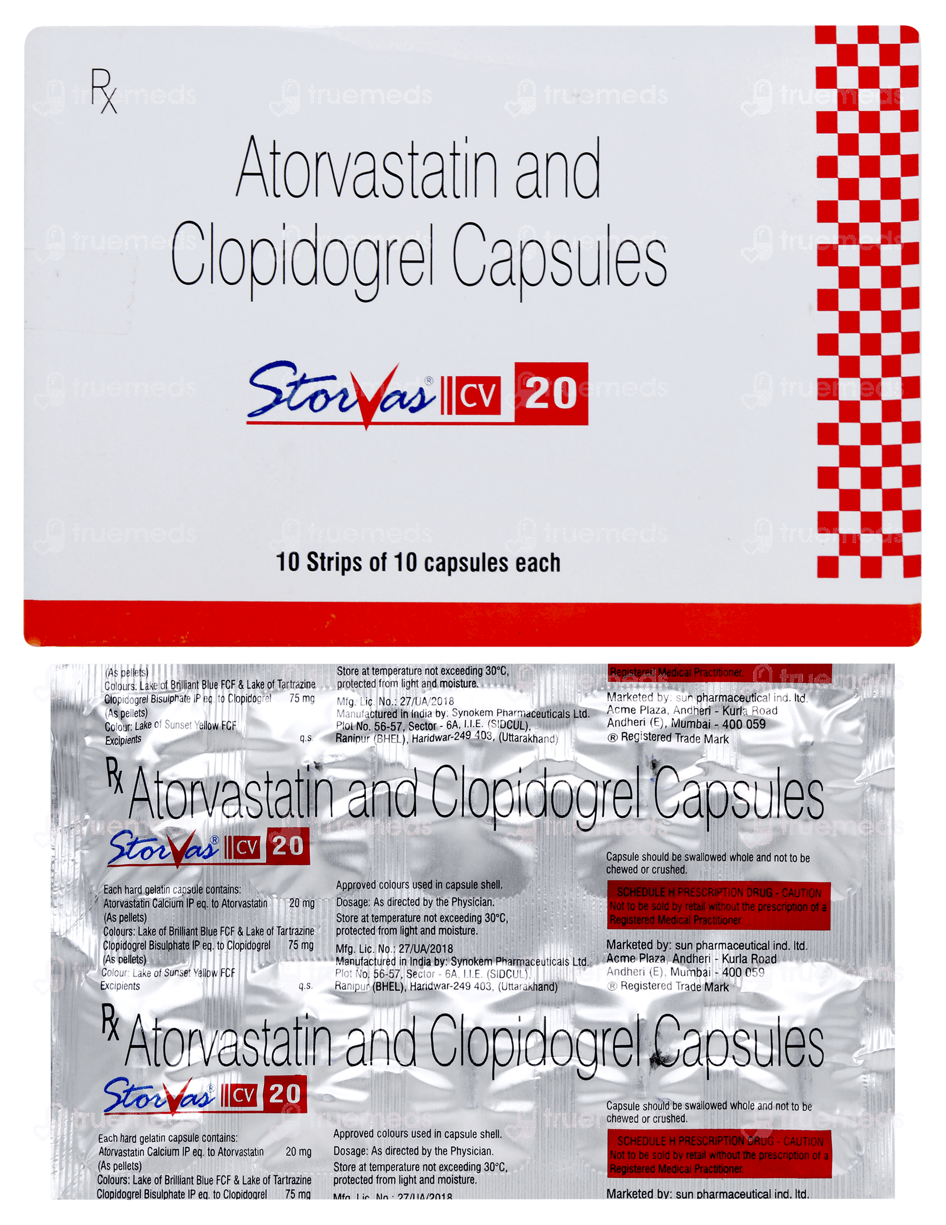 Storvas Cv 20/75 MG | Order Storvas Cv 20/75 MG Capsule Online at Truemeds