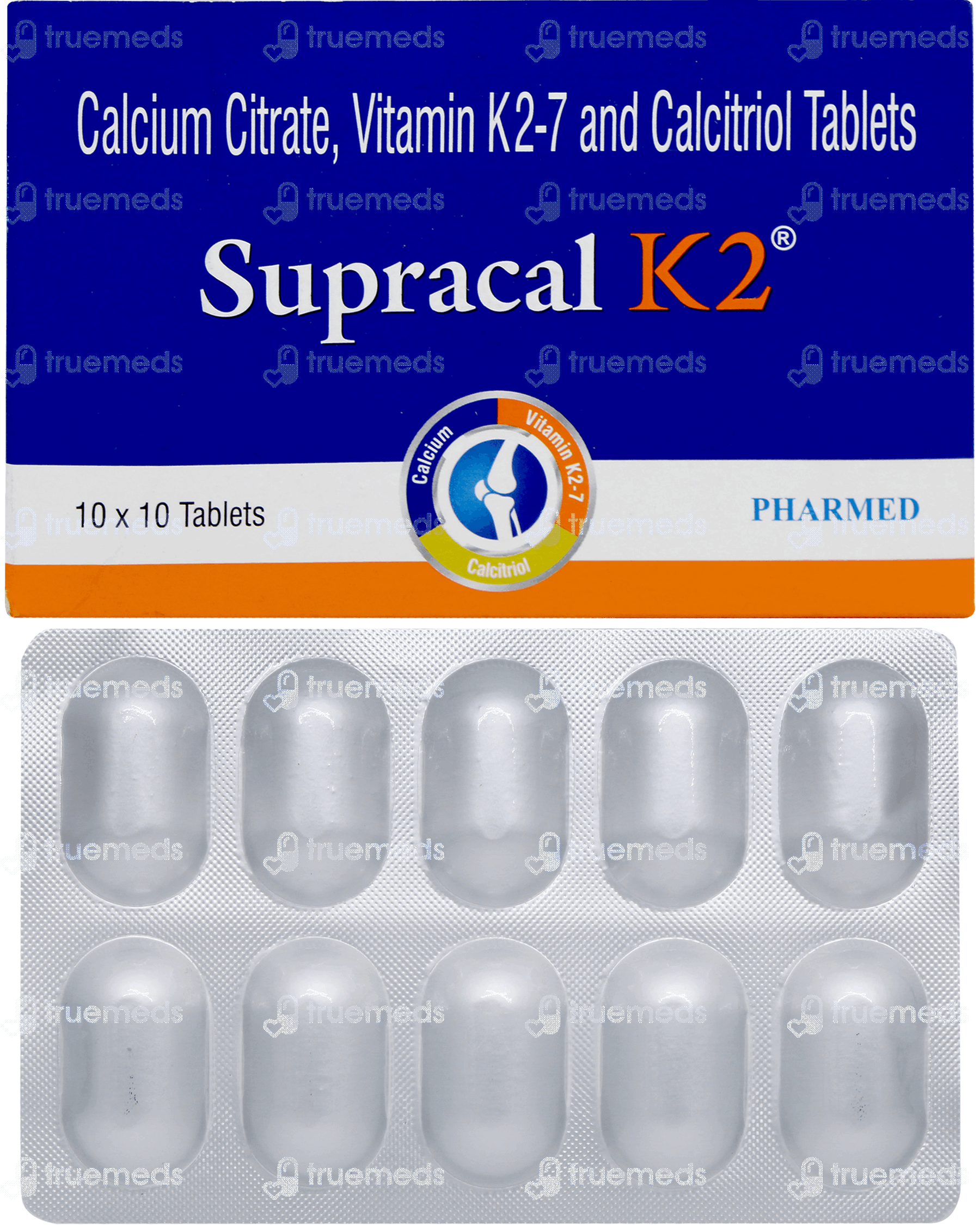 Supracal K2 Tablet 10 - Uses, Side Effects, Dosage, Price | Truemeds