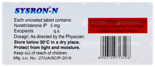 Sysron N 5 MG | Order Sysron N 5 MG Tablet Online at Truemeds