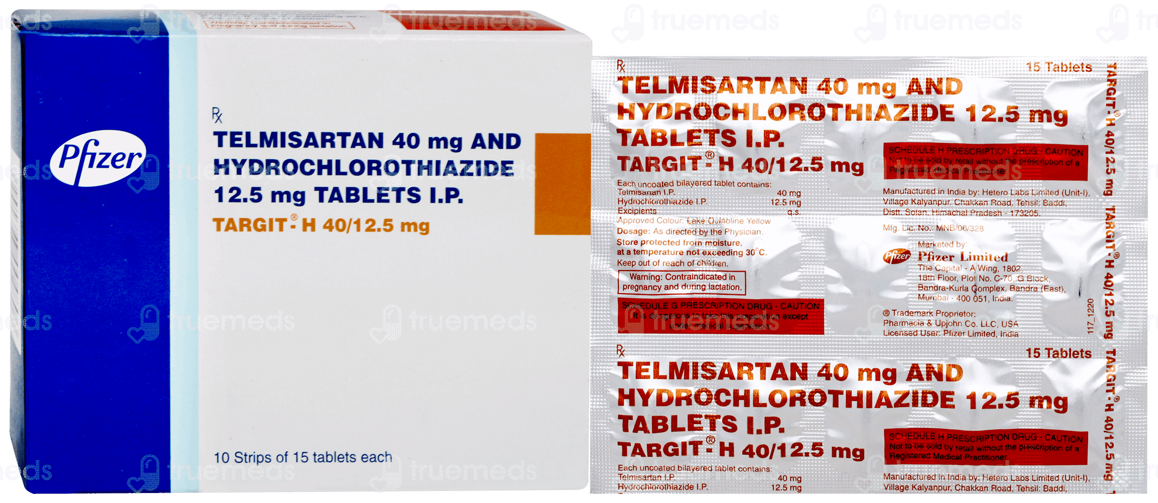 Targit H 40/12.5mg Tablet 15: Uses, Side Effects, Price & Substitutes