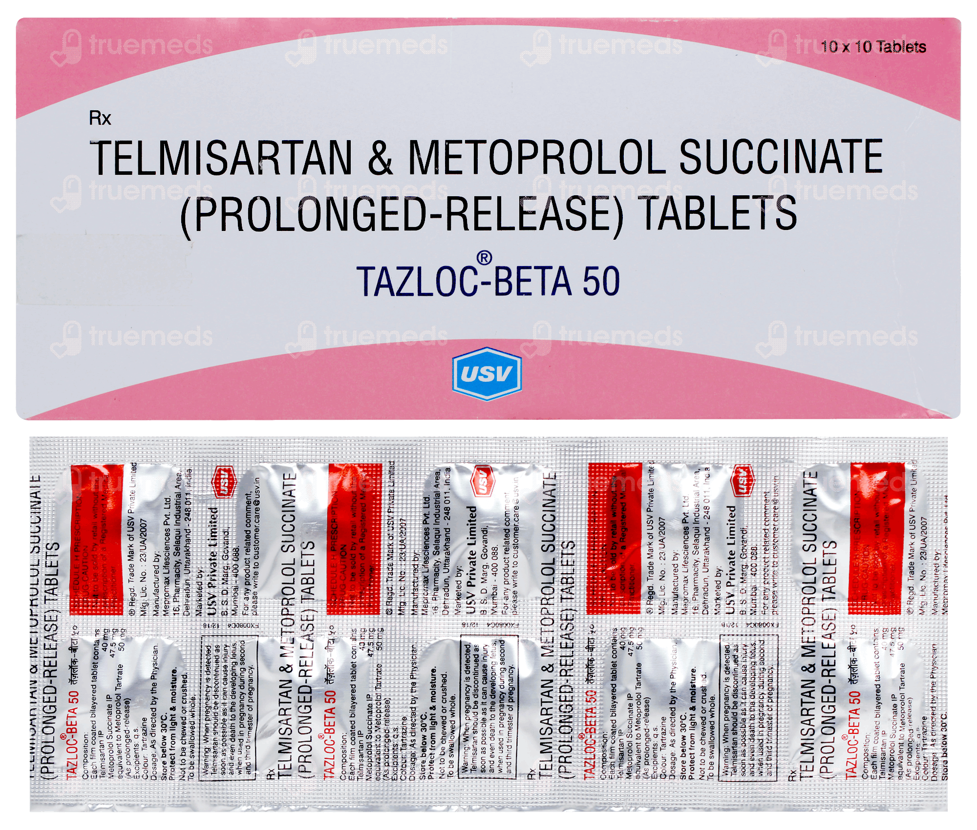Tazloc Beta 50 Tablet 10: Uses, Side Effects, Price & Substitutes