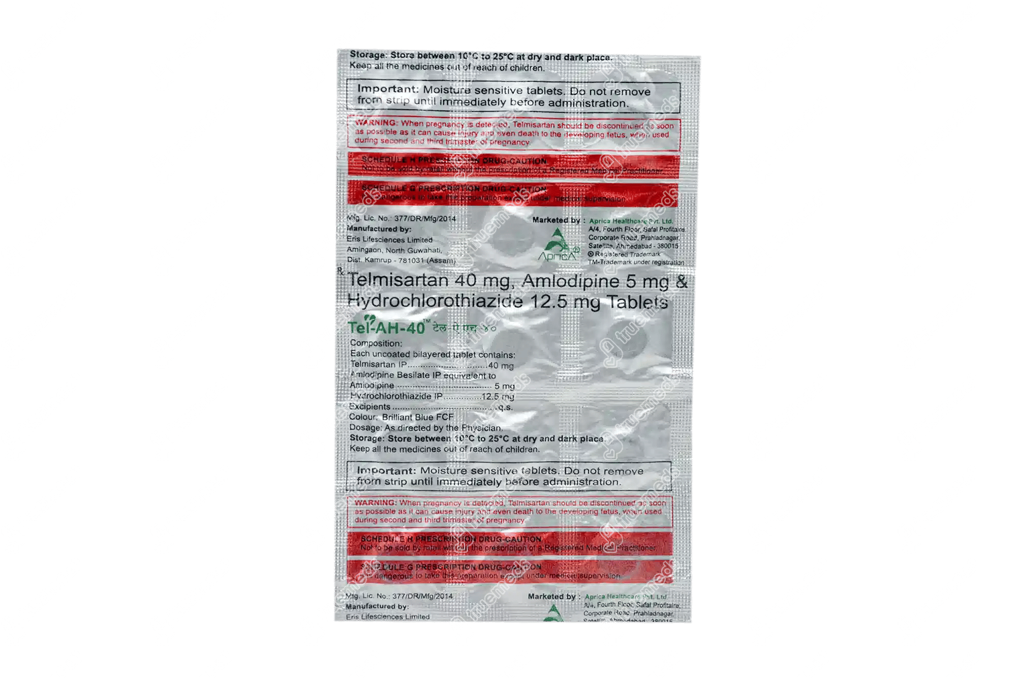 Tel Ah 40/5/12.5 MG | Order Tel Ah 40/5/12.5 MG Tablet Online at Truemeds