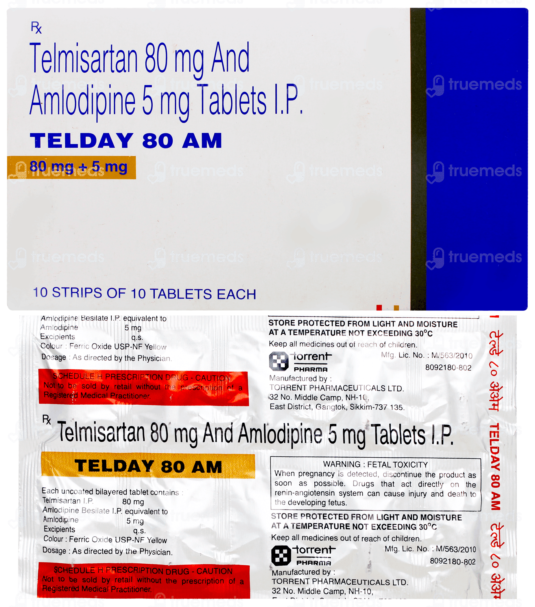 Telday 80 Am Tablet 10: Uses, Side Effects, Price & Substitutes