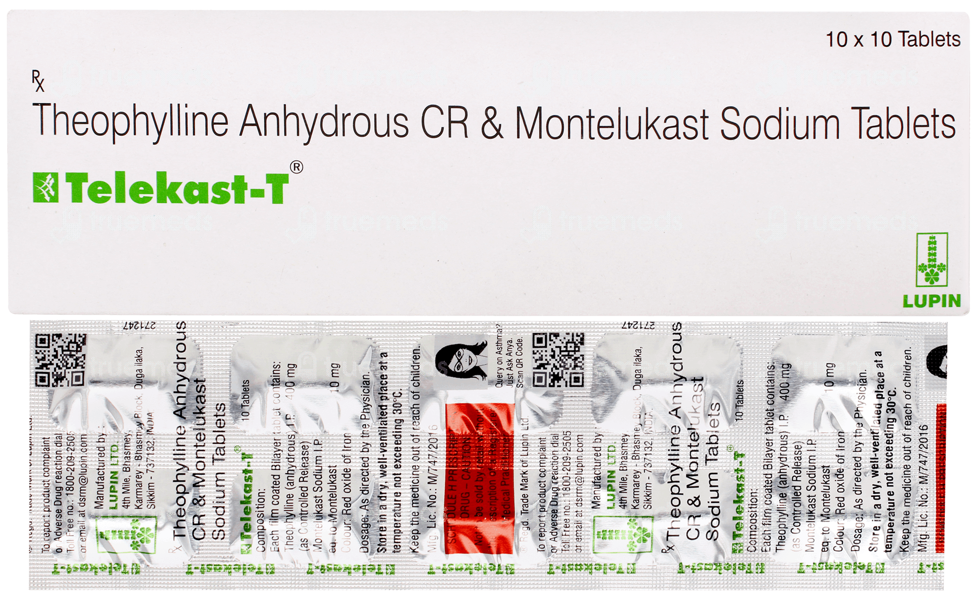 Telekast T 40010 Mg Tablet Cr 10 - Uses, Side Effects, Dosage, Price ...