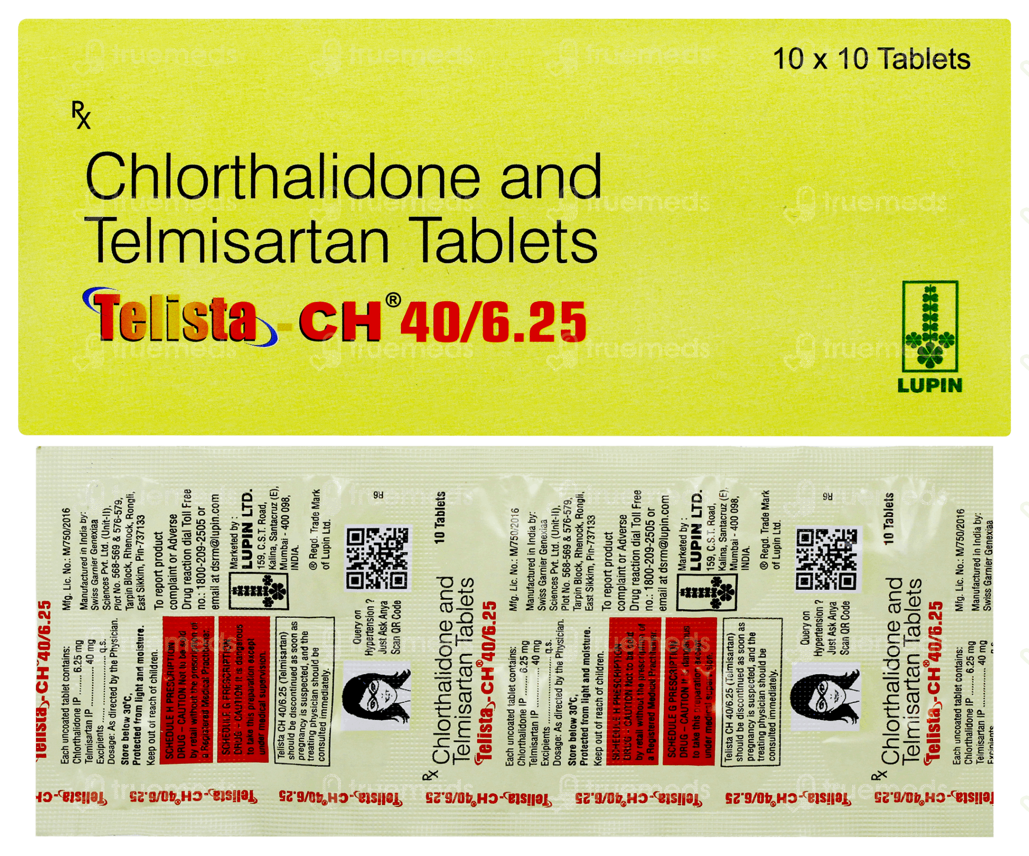 Telista Ch 40/6.25 Tablet 10: Uses, Side Effects, Price & Substitutes