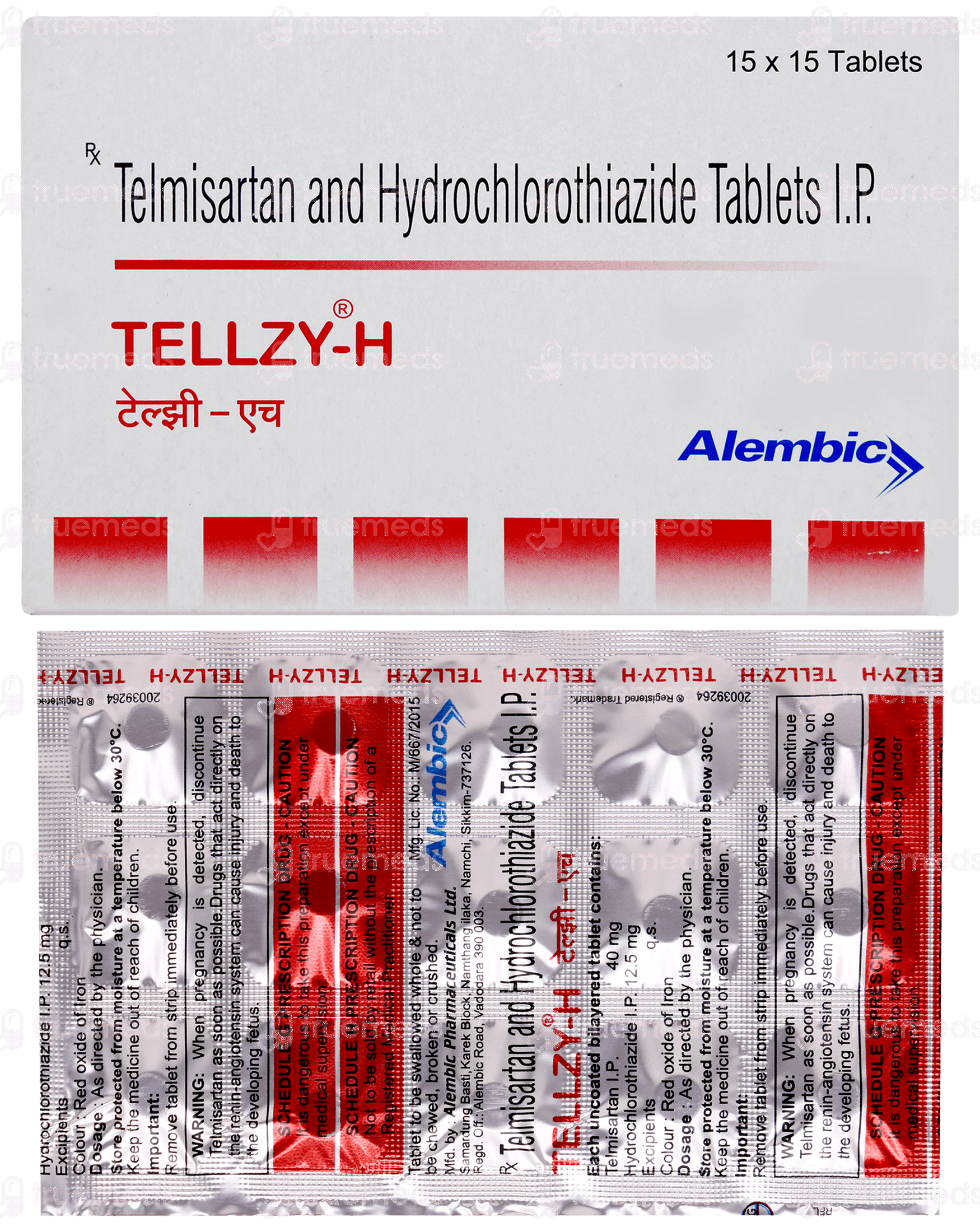 Tellzy H Tablet 15: Uses, Side Effects, Price & Substitutes