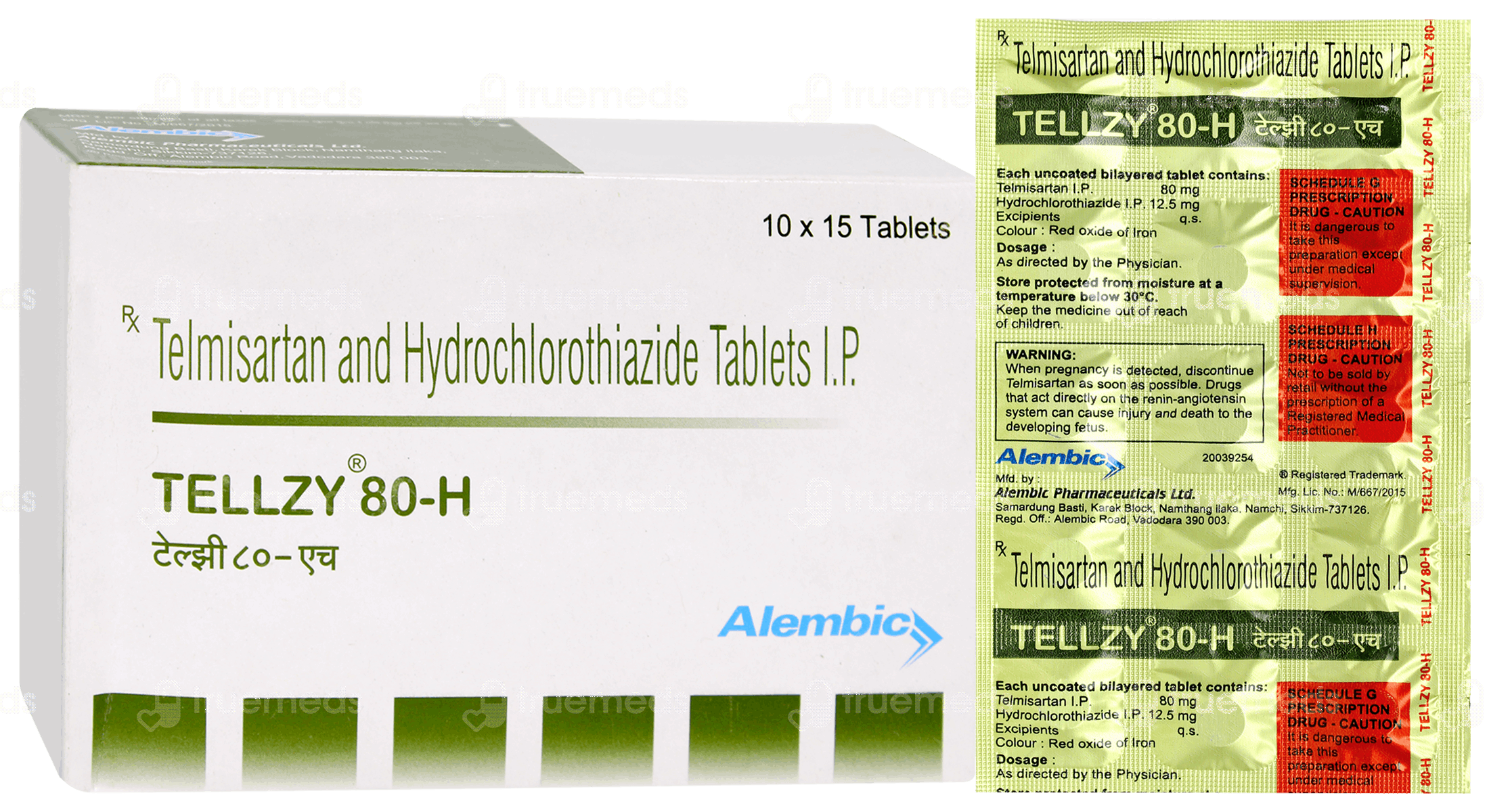 Tellzy 80 H Tablet 15: Uses, Side Effects, Price & Substitutes