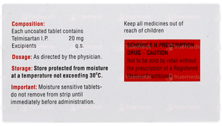 Telma 20 Tablet 15: Uses, Side Effects, Price & Substitutes
