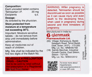 Telma 20 Tablet 30: Uses, Side Effects, Price & Substitutes