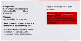 Telma 80 Tablet 15: Uses, Side Effects, Price & Substitutes