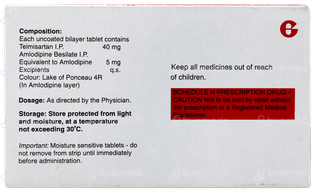 Telma Am 45mg Tablet 15 - Uses, Side Effects, Dosage, Price | Truemeds