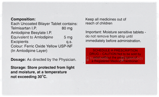 Telma Am 80 5 Mg Tablet 15 - Uses, Side Effects, Dosage, Price | Truemeds