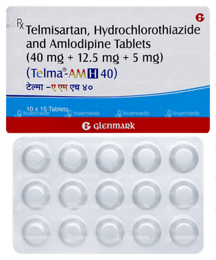 TELMA AMH 40 5 12 5 MG Tablet 15 - Uses, Side Effects, Dosage, Price ...