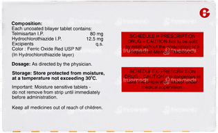Telma 80 H Tablet 15: Uses, Side Effects, Price & Substitutes