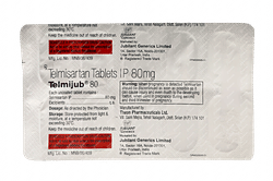Telmijub 80 MG Tablet 10 - Uses, Side Effects, Dosage, Price | Truemeds