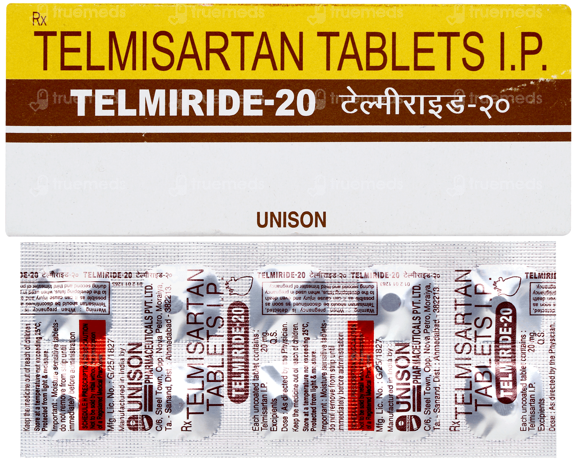 Telmiride 20 Tablet 10: Uses, Side Effects, Price & Substitutes