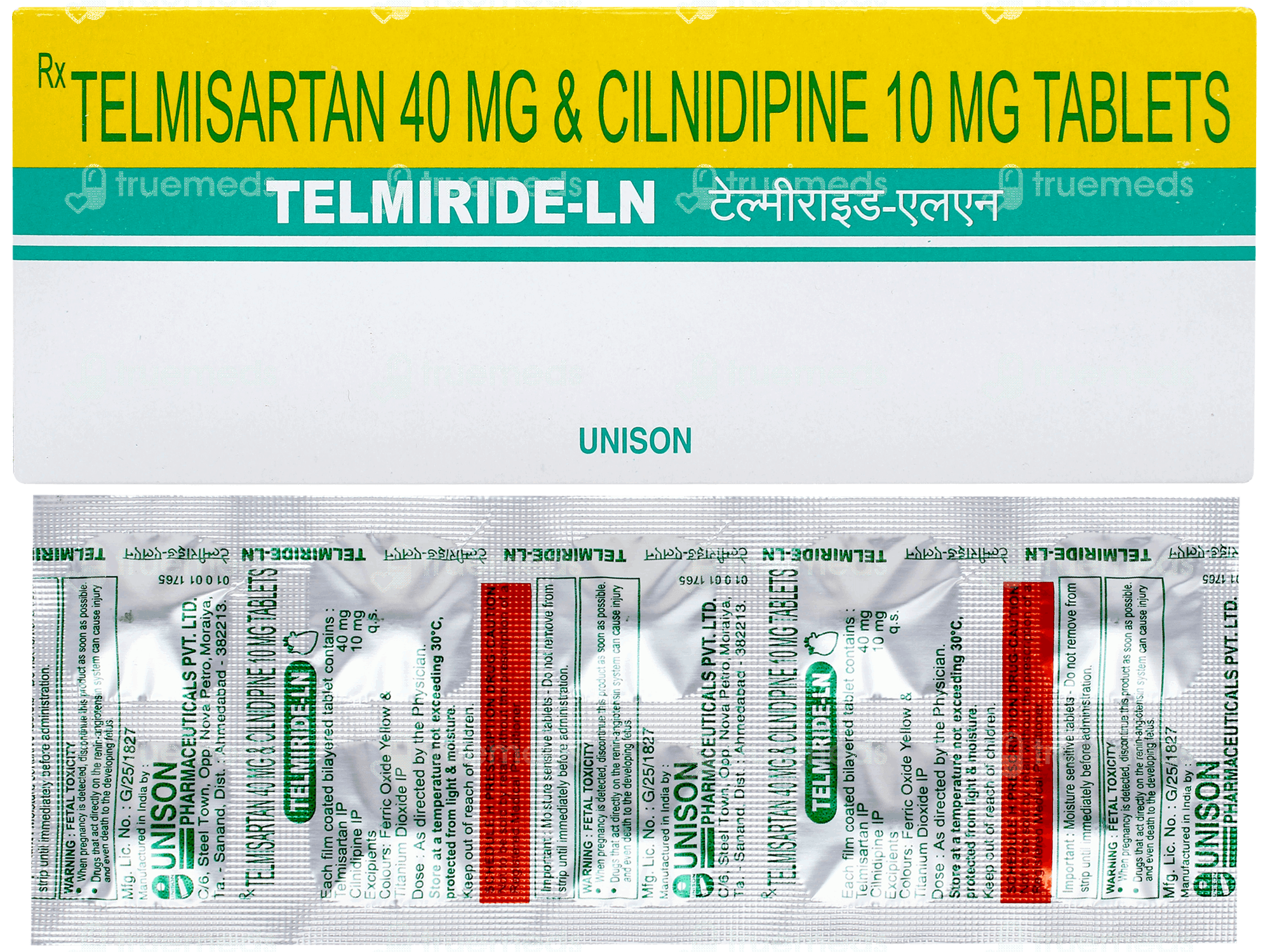 Telmiride Ln 10/40 MG | Order Telmiride Ln 10/40 MG Tablet Online at ...