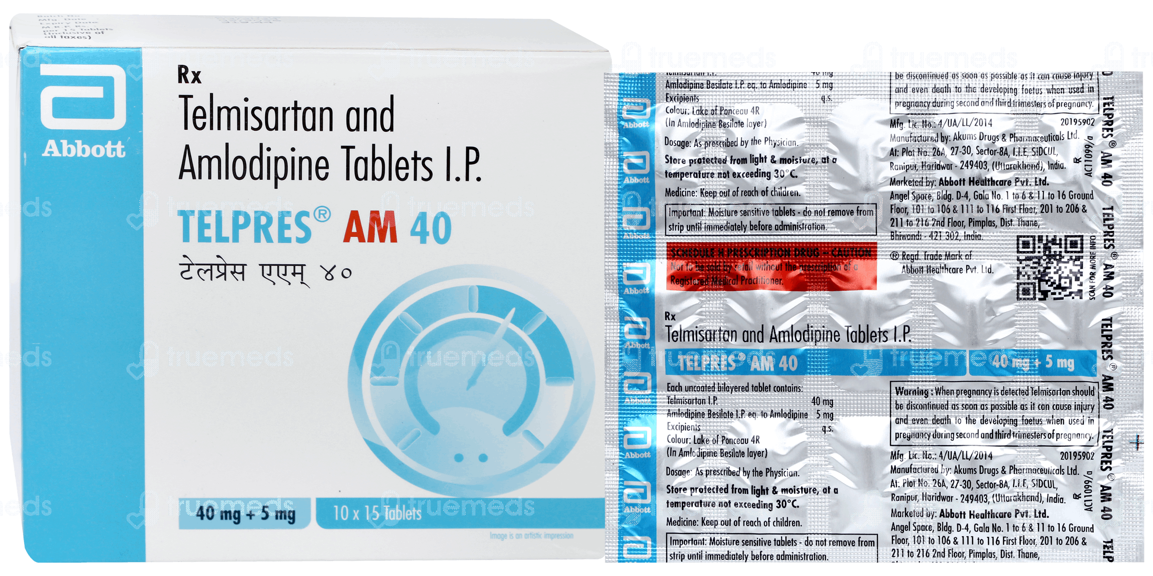 Telpres Am 40 Tablet 15: Uses, Side Effects, Price & Substitutes