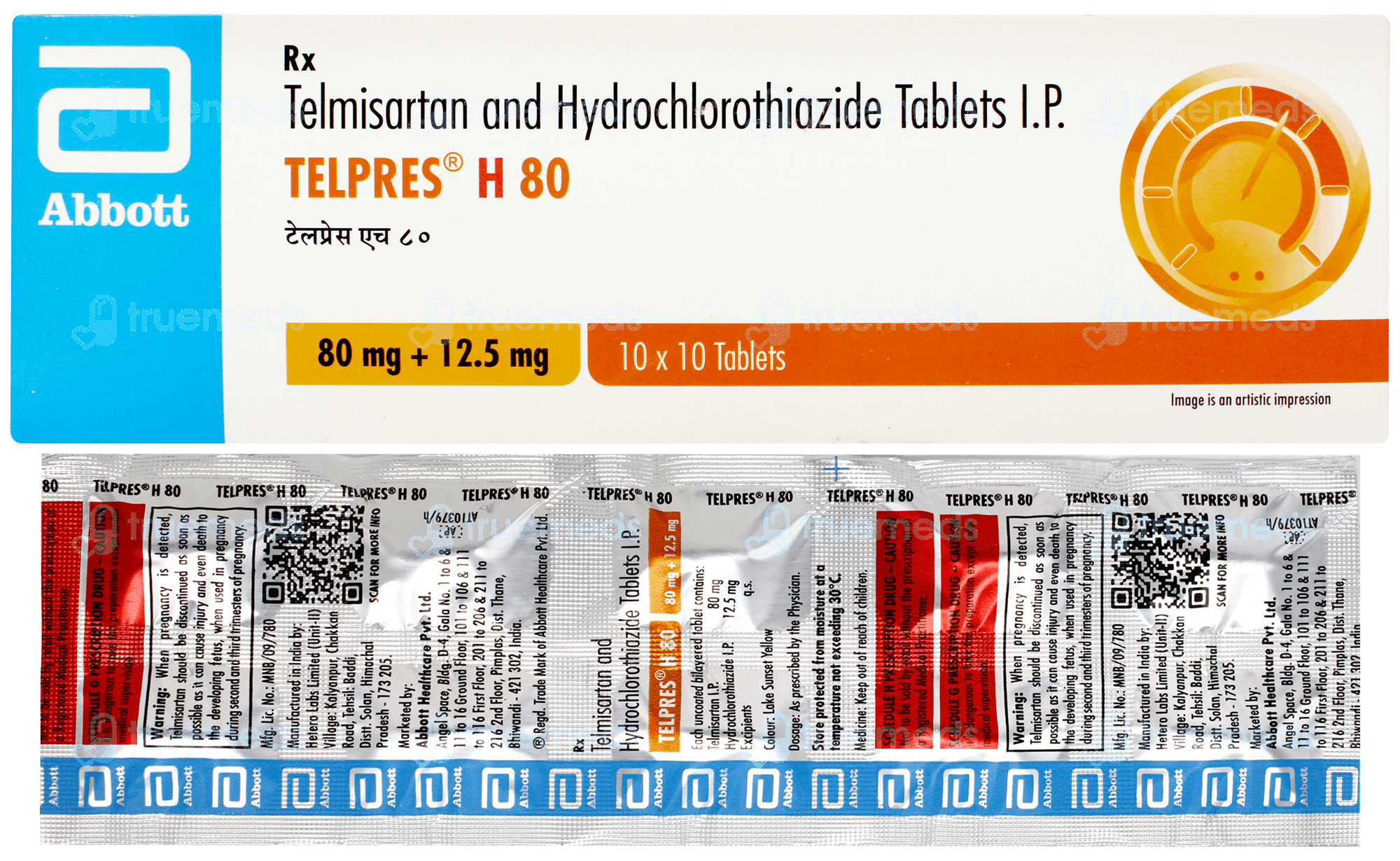 Telpres H 80 Tablet 10: Uses, Side Effects, Price & Substitutes