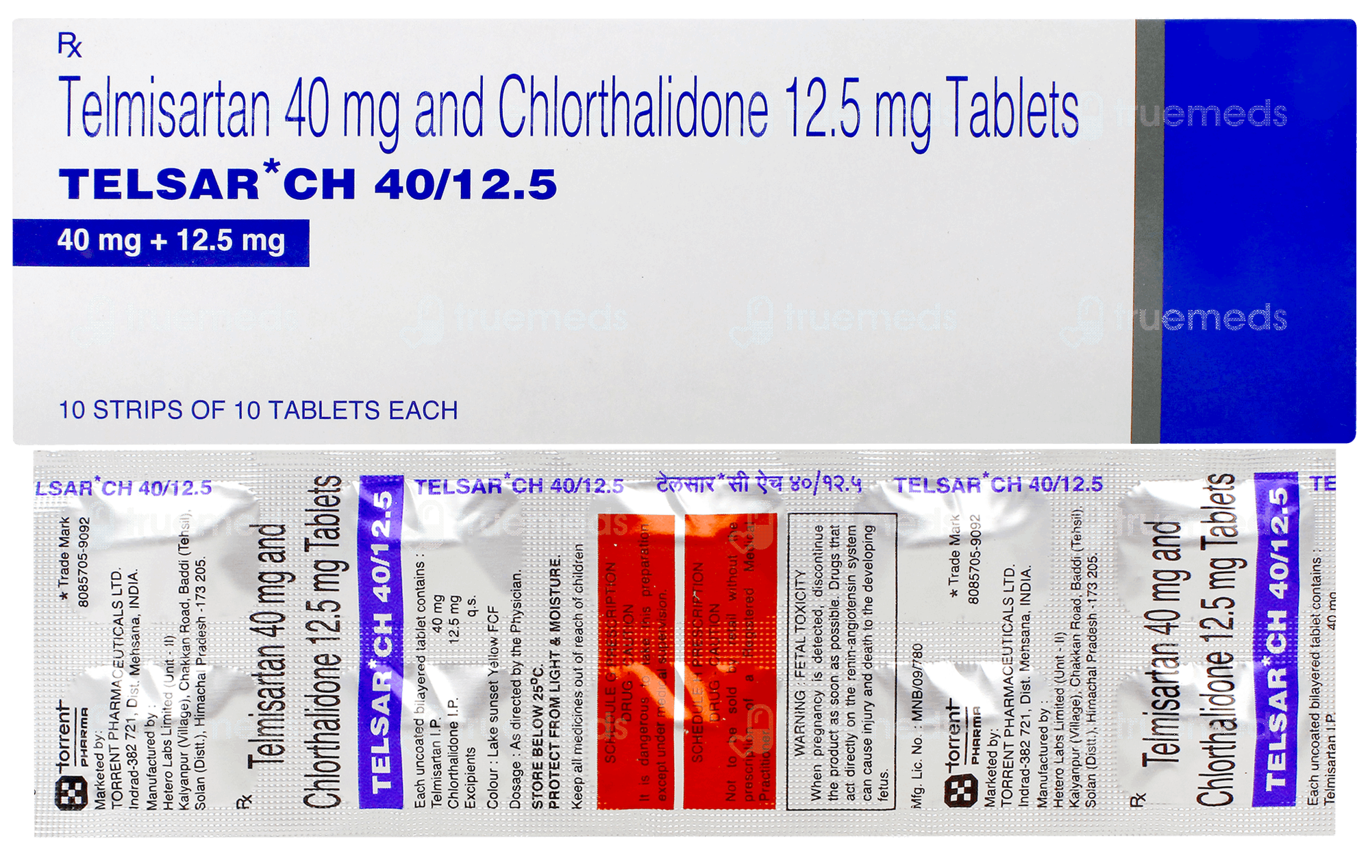 Telsar Ch 40/12.5 Tablet 10: Uses, Side Effects, Price & Substitutes