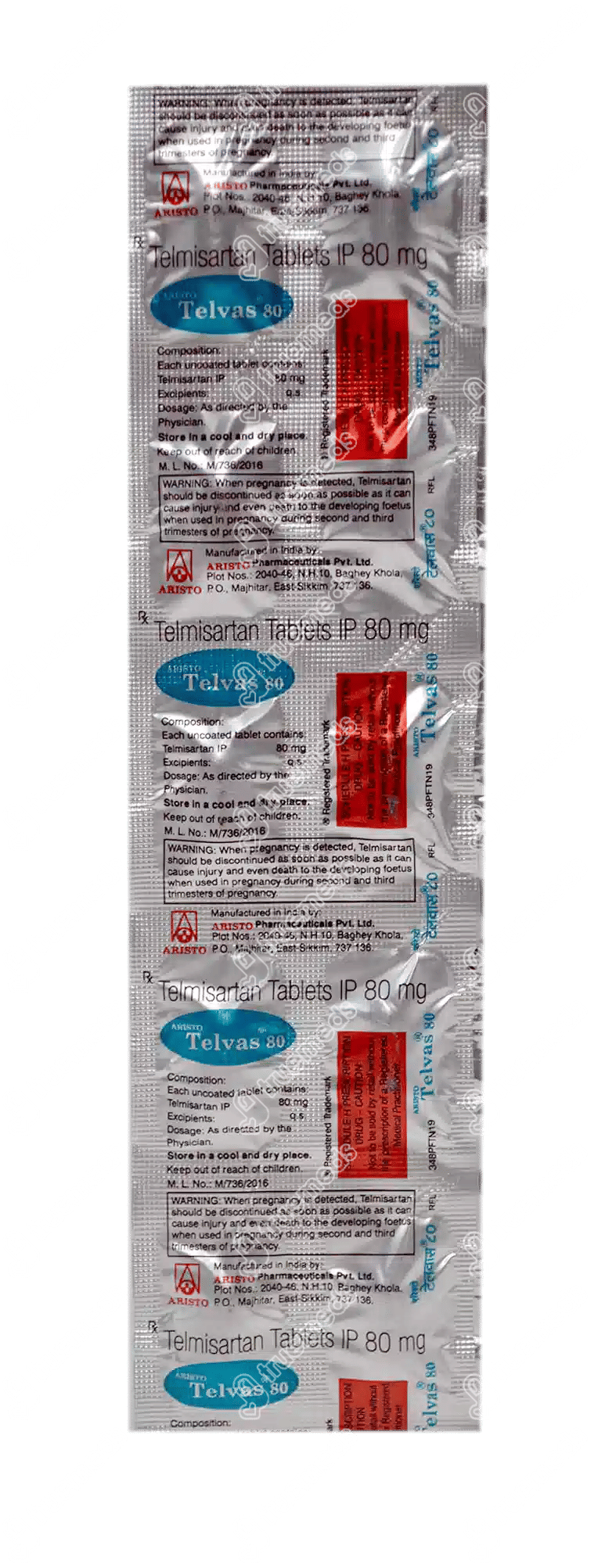 Telvas 80 Tablet 10: Uses, Side Effects, Price & Substitutes