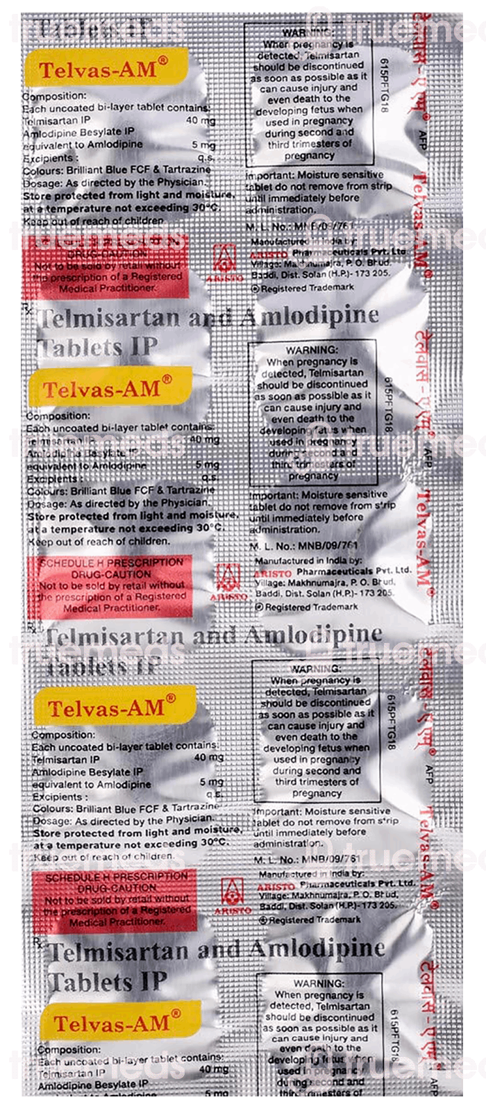 Amlodipine + Telmisartan | Uses, Side Effects & Medicines | Truemeds