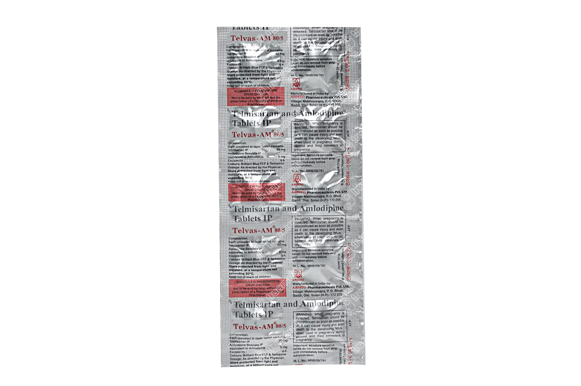 Telvas Am 80/5 Tablet 10: Uses, Side Effects, Price & Substitutes