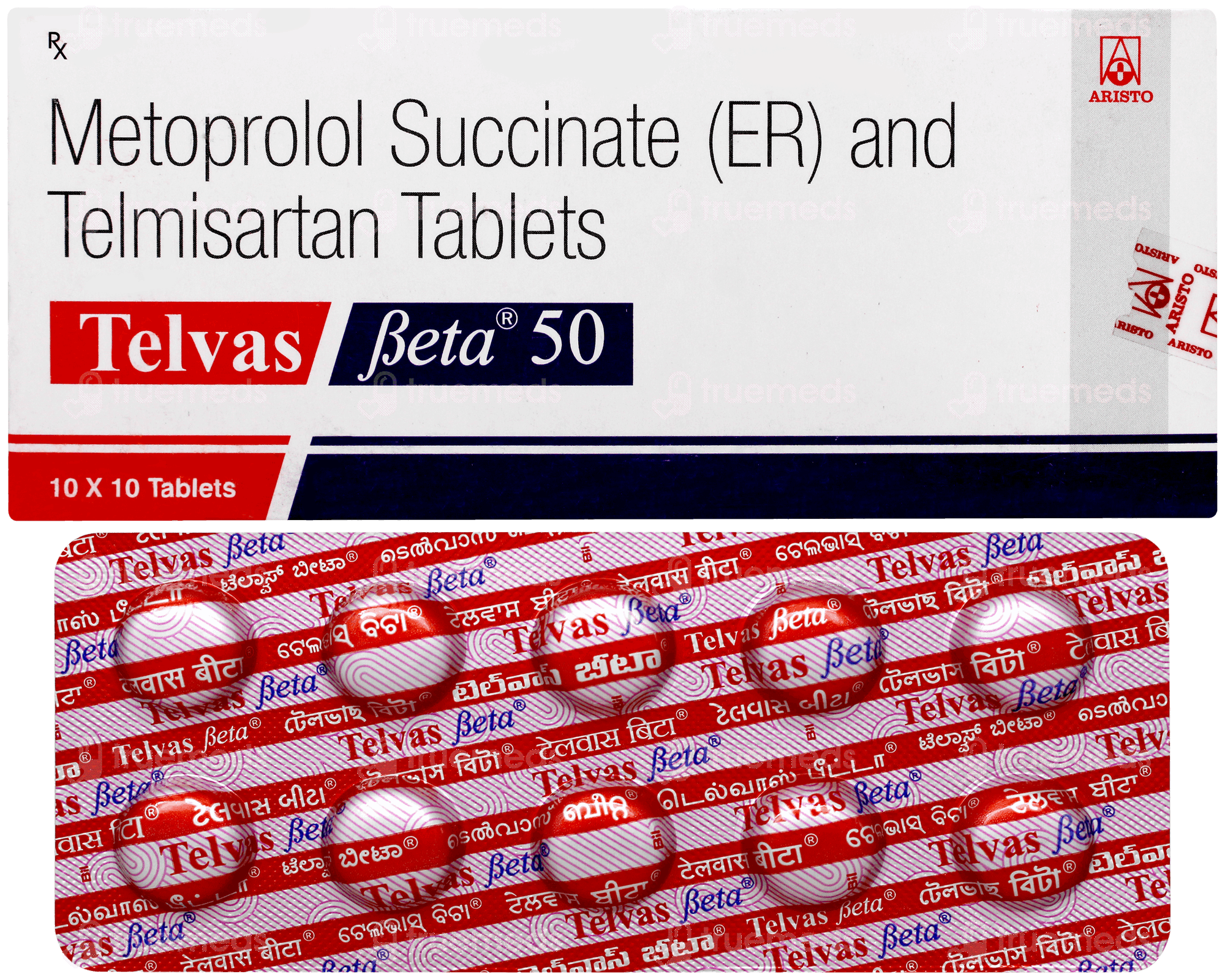 Telvas Beta 50 Tablet 10: Uses, Side Effects, Price & Substitutes