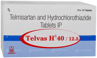 Telvas H 40/12.5 Tablet 10: Uses, Side Effects, Price & Substitutes