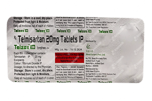 Telzox 20 Mg Tablet 10 - Uses, Side Effects, Dosage, Price | Truemeds