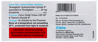 Tenepla 20 MG | Order Tenepla 20 MG Tablet Online at Truemeds