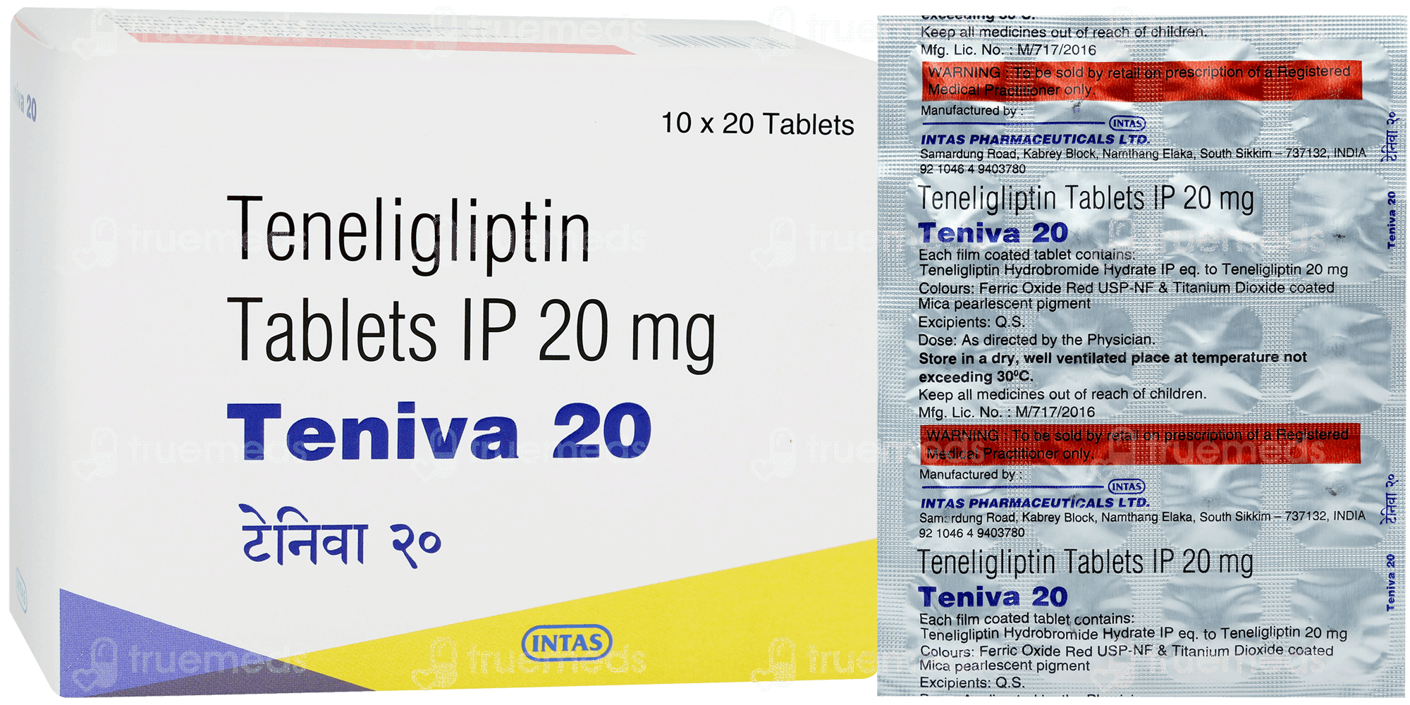 Teniva 20 Tablet – Type 2 Diabetes Mellitus