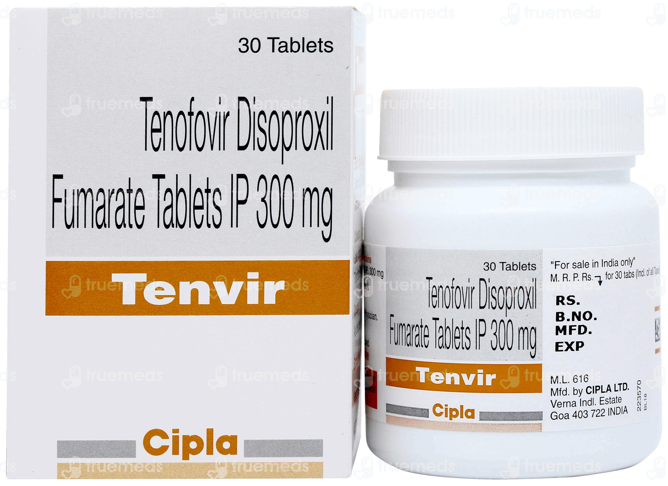 Tenvir 300 MG | Order Tenvir 300 MG Tablet Online at Truemeds