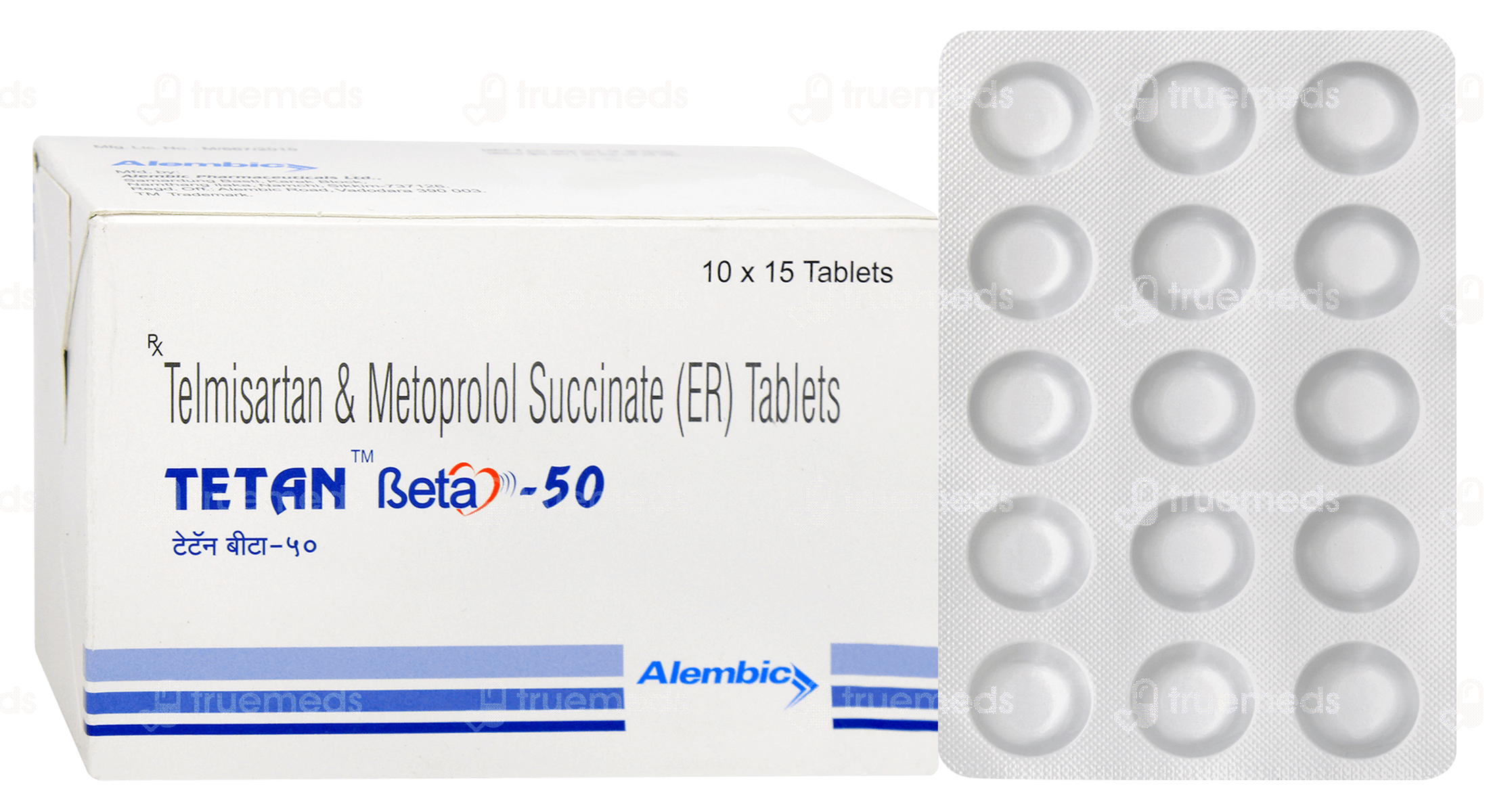 Buy Tetan Beta 40/50 MG Tablet Er 15 Online at Truemeds