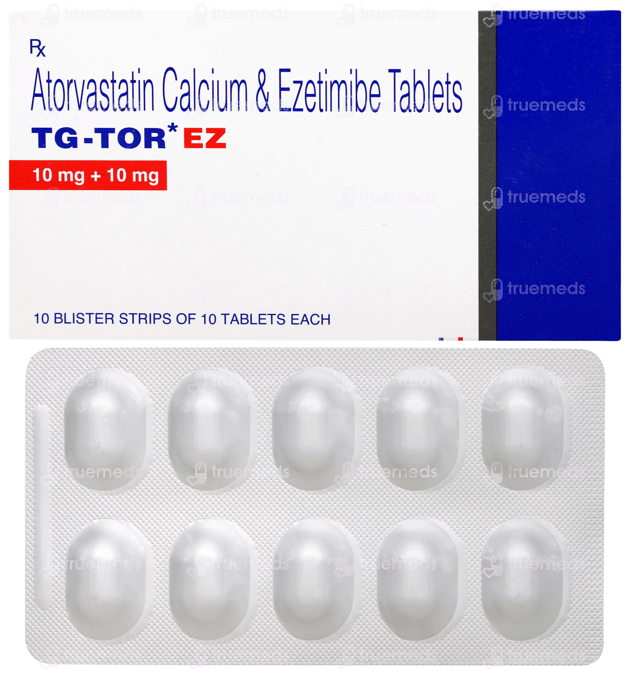 Tg Tor Ez 10/10 MG | Order Tg Tor Ez 10/10 MG Tablet Online at Truemeds