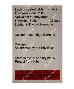 Thyrox 25 MCG 1 | Order Thyrox 25 MCG Tablet 1 Online at Truemeds