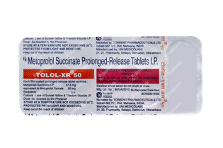 Tolol Xr 50 MG Pr | Order TOLOL XR 50 MG Tablet 10 Online at Truemeds