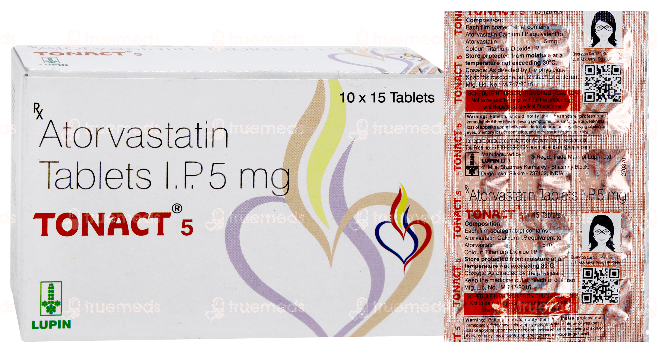 Tonact 5 Tablet 15: Uses, Side Effects, Price & Substitutes